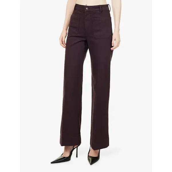 Victoria Beckham Alina Wide-leg Denim Jeans - Acai