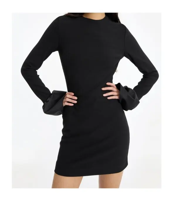 ROTATE BY BIRGER CHRISTENSEN Long-sleeve Fitted Mini Dress