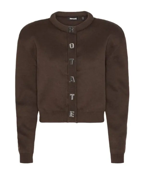 ROTATE BY BIRGER CHRISTENSEN Cashmere Long-sleeved Knitwear With Lettering Detail