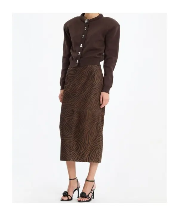 ROTATE BY BIRGER CHRISTENSEN Cashmere Long-sleeved Knitwear With Lettering Detail