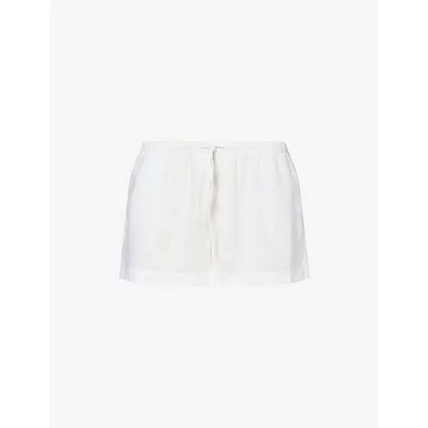 TALA Drawstring Linen-blend Shorts - Ivory