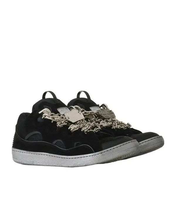 LANVIN Curb Lace-up Sneakers - Black