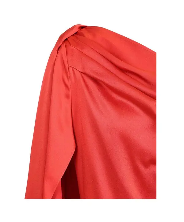 Stella McCartney One-shoulder Draped Sleeve Dress