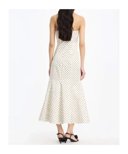 ROTATE BY BIRGER CHRISTENSEN Polka Dot Midi Dress