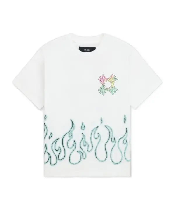 Amiri Ma Quad Flames T-shirt - Ivory
