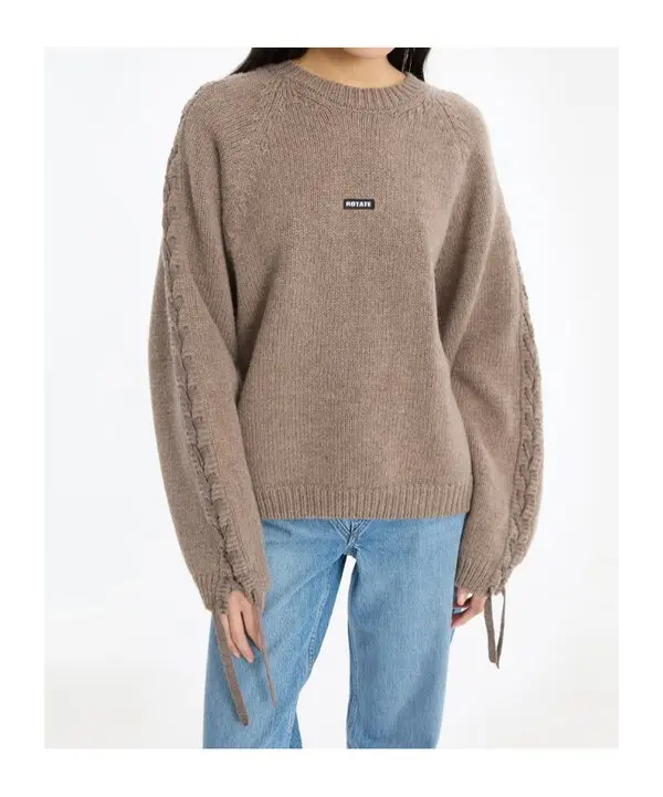 ROTATE BY BIRGER CHRISTENSEN Lacing Knit Sweater