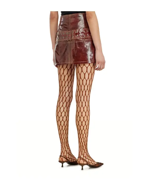 DIESEL® Belted Patent Leather Mini Skirt