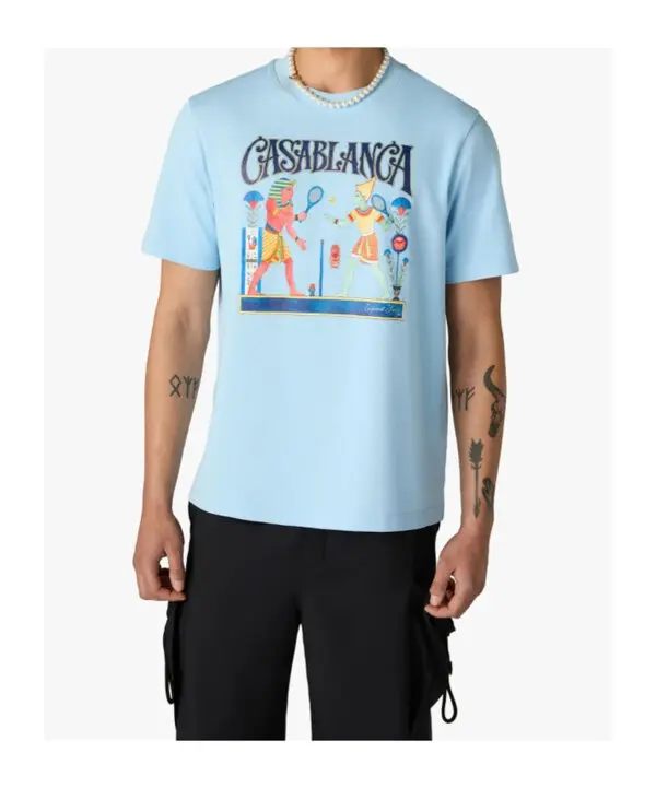 Casablanca Egyptian Tennis Match Short Sleeve T-shirt