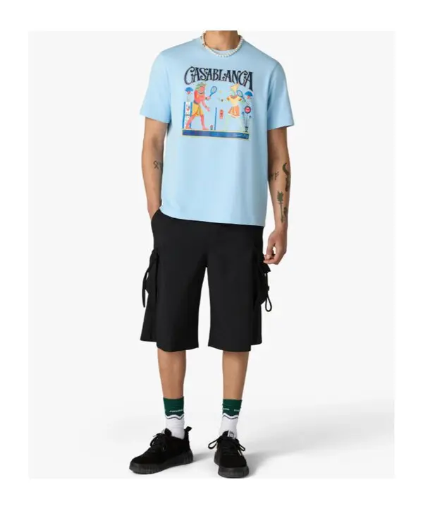 Casablanca Egyptian Tennis Match Short Sleeve T-shirt