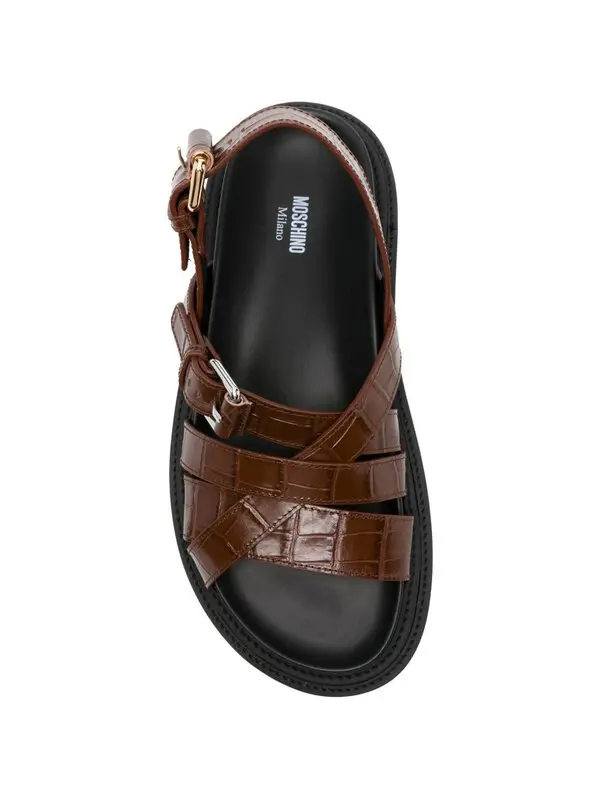 Moschino Buckle-strap Flat Sandals