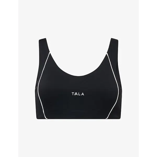 TALA Skinluxe Contrast Piping Sports Bra - Shadow Black