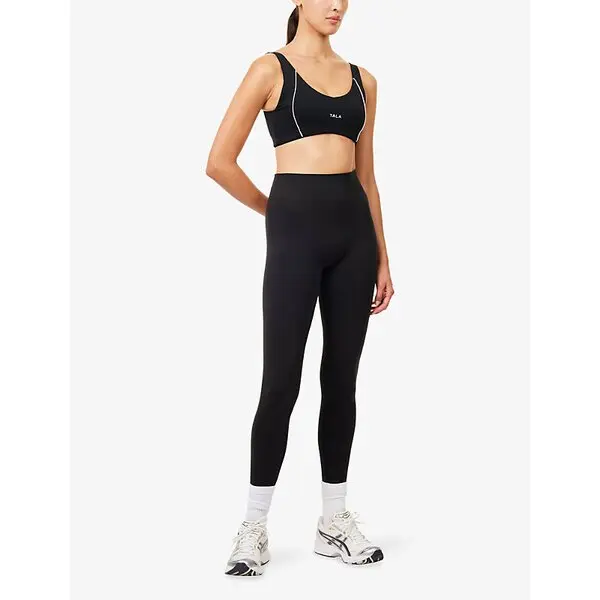 TALA Skinluxe Contrast Piping Sports Bra - Shadow Black
