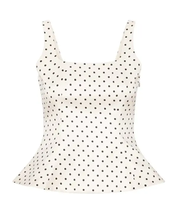 ROTATE BY BIRGER CHRISTENSEN Sleeveless Polka Dot Vest - No