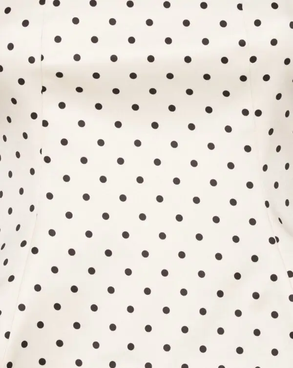 ROTATE BY BIRGER CHRISTENSEN Sleeveless Polka Dot Vest - White