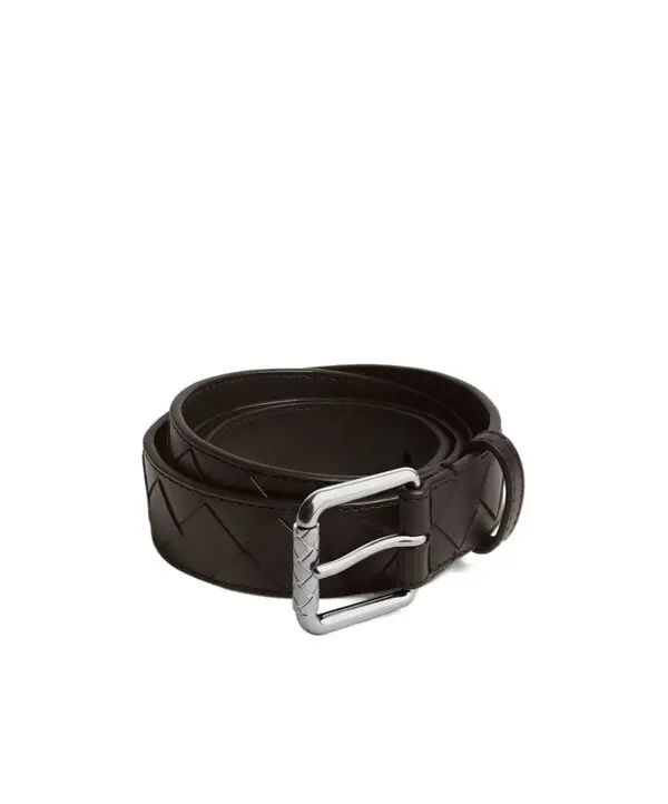 Bottega Veneta Intrecciato Leather Belt - Fondant