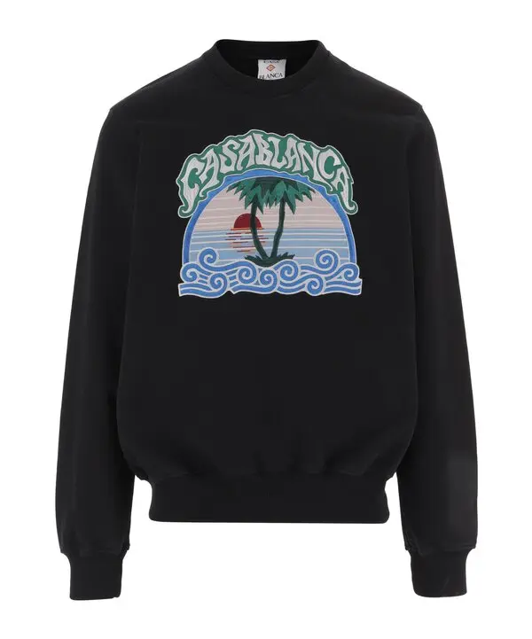 Casablanca Long-sleeve Sweatshirt - Black