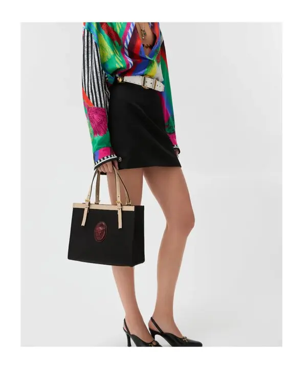 Versace Rivière Canvas Tote Bag