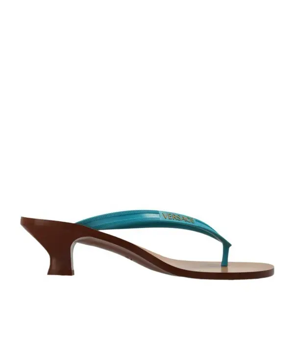 Versace Sophie Thong-strap Mules - Brown