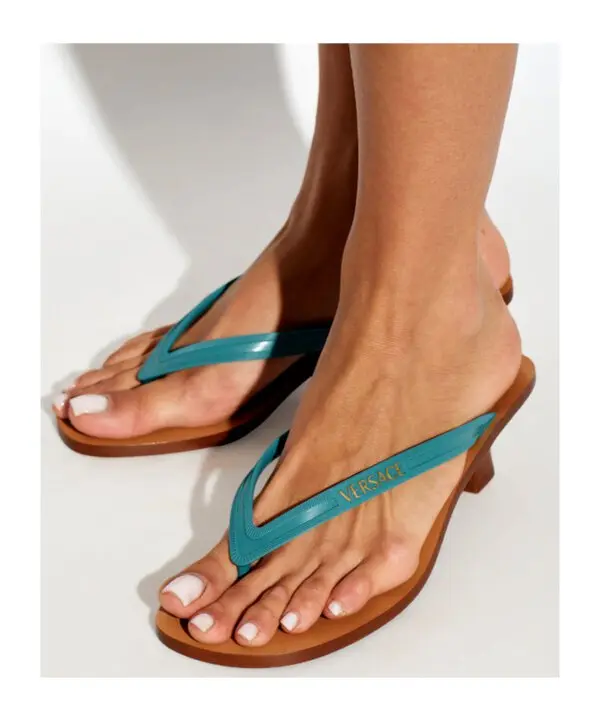 Versace Sophie Thong-strap Mules - Brown
