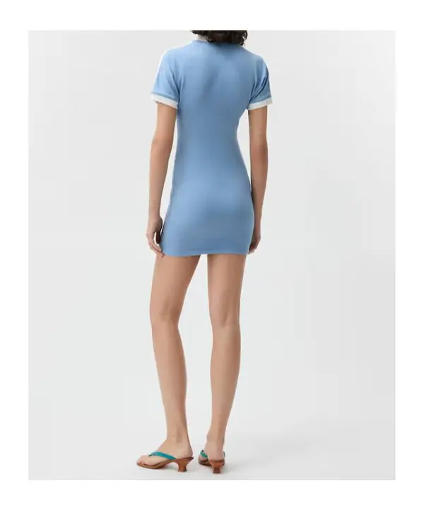 Versace Embroidered-logo Stretch Cotton-jersey Mini Dress