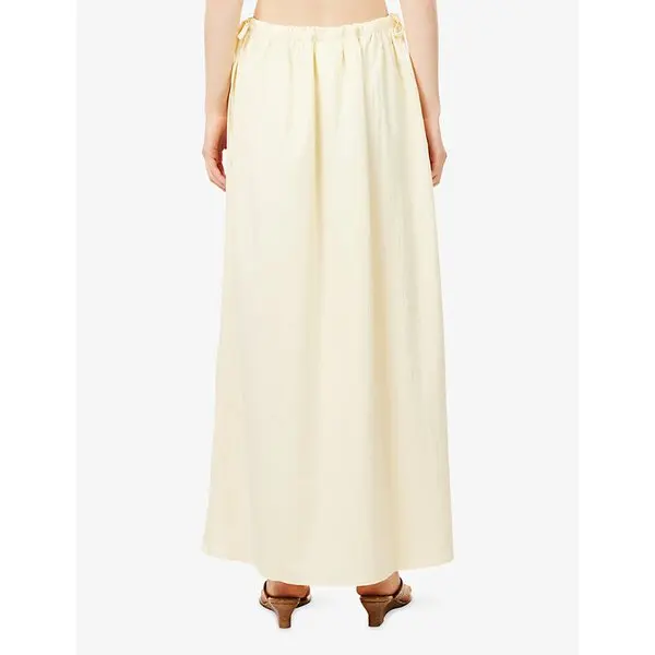 4TH & RECKLESS Tie-waist Woven Midi Skirt