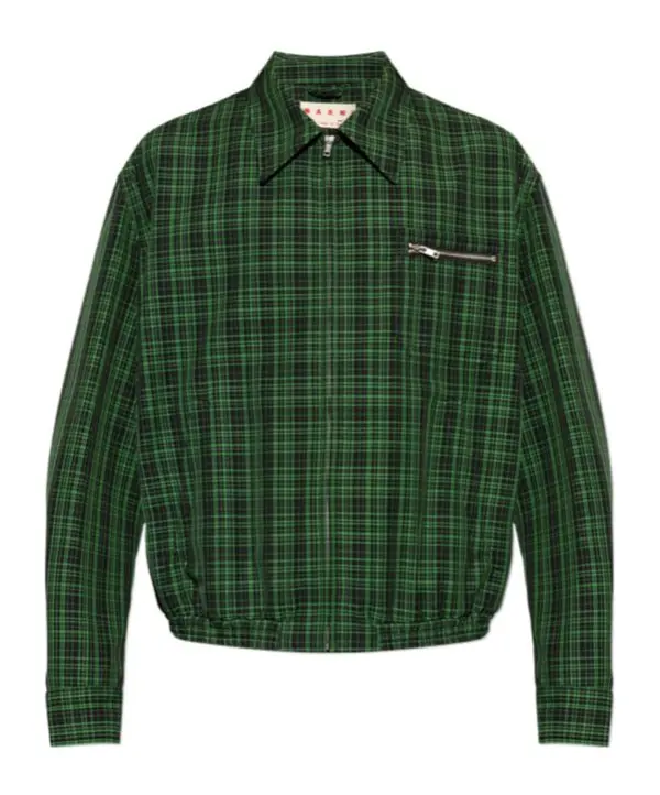 Marni Long-sleeved Plaid Jacket