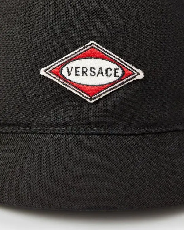 Versace Embroidered Canvas Cycling Cap