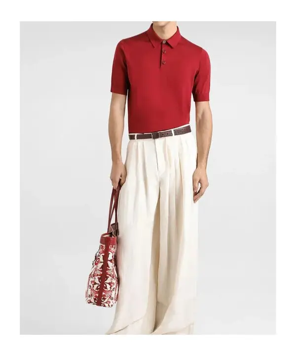 Dolce & Gabbana Polo Shirt In Smooth Silk