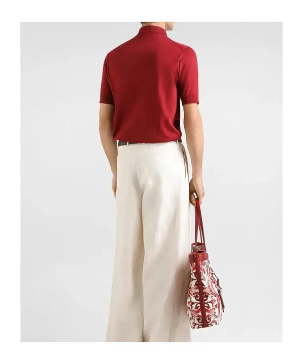 Dolce & Gabbana Polo Shirt In Smooth Silk