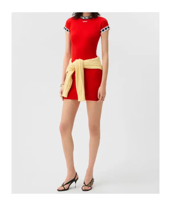 Versace Cotton Knit Mini Dress