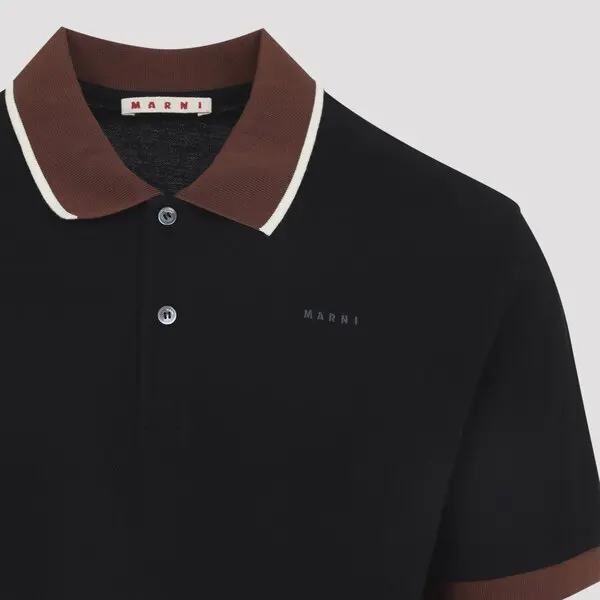 Marni Contrast-trim Piqué Polo Shirt