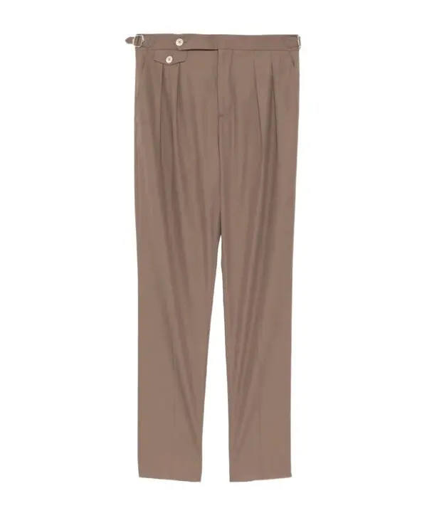 Brunello Cucinelli Pleat Chino Trousers - Brown