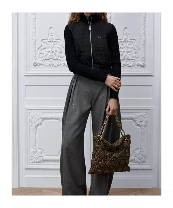 Dior Zipped Cropped Macrocannage Jacket