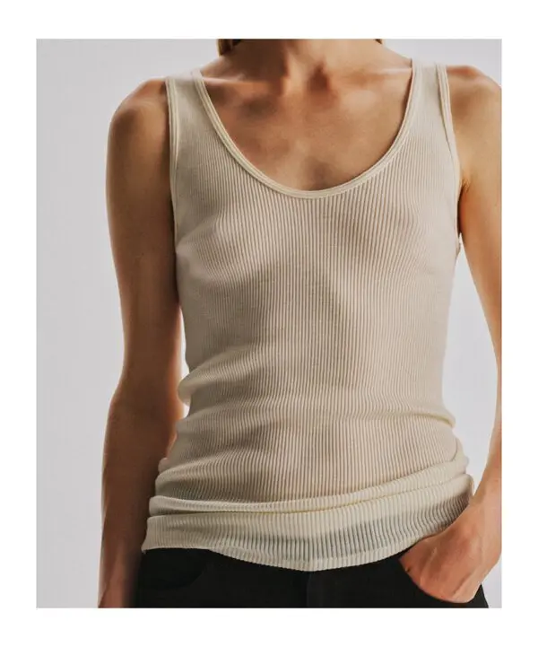 THE ROW Danel Ribbed Knit Tank Top