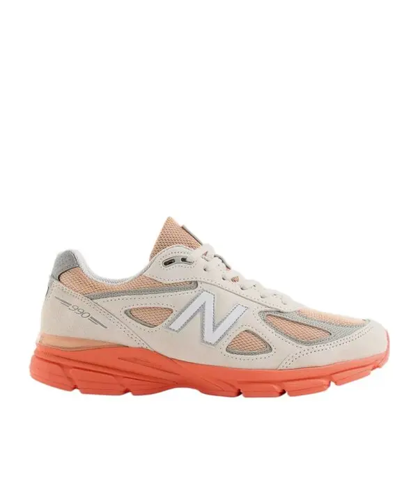 NEW BALANCE 990v4 Lace-up Sneakers - Nude