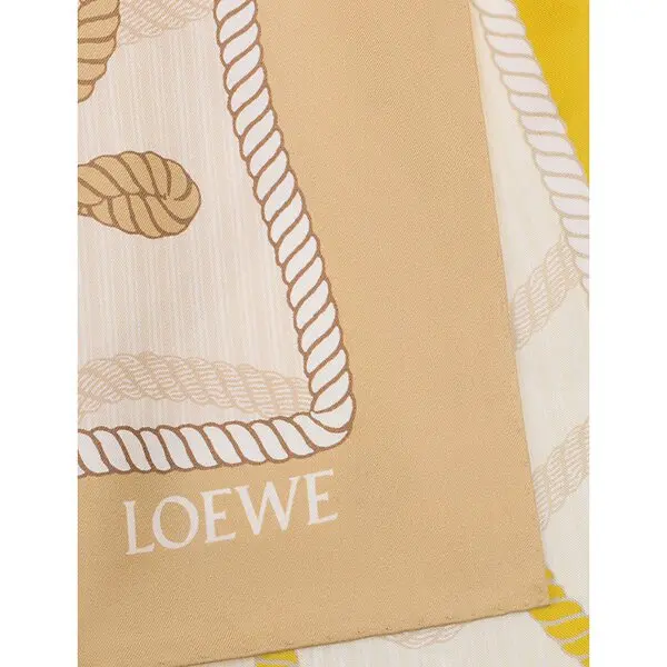 Loewe Double L Artwork-print Silk Square Scarf
