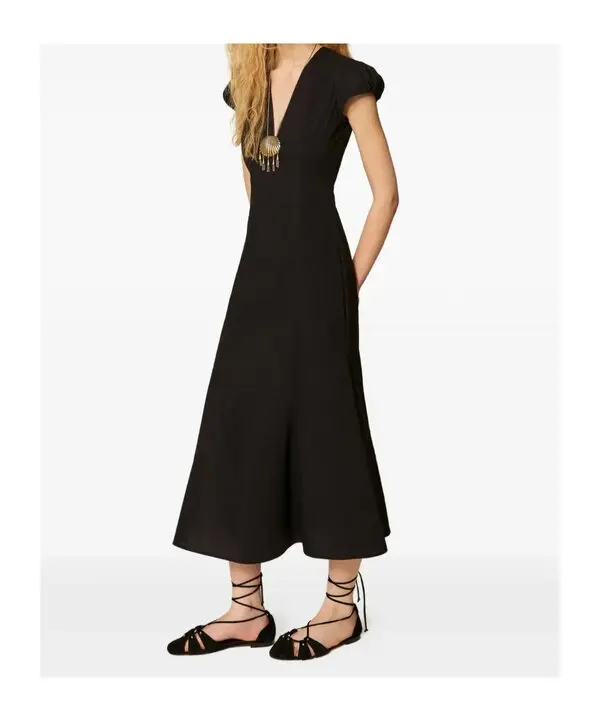 TWINSET V-neck Backless Long Dress