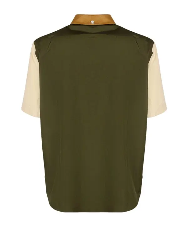 Marni Colour-block Logo-embroidered Shirt