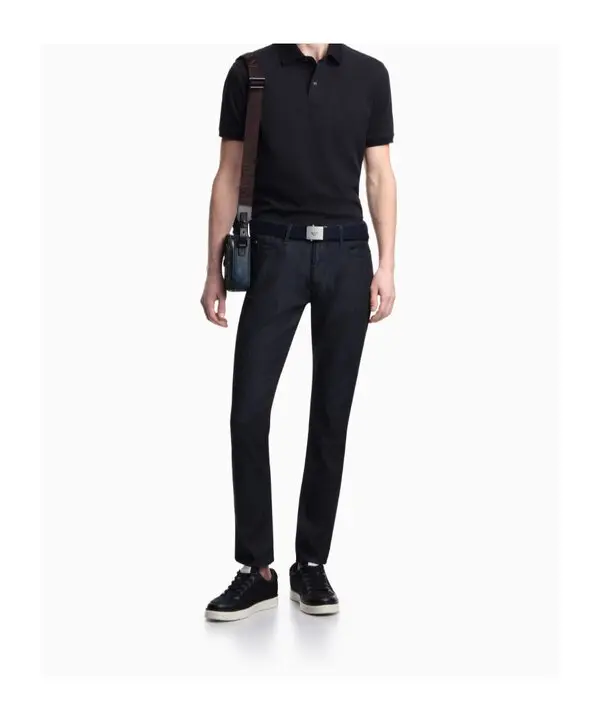 Emporio Armani Monogram Cotton Polo Shirt