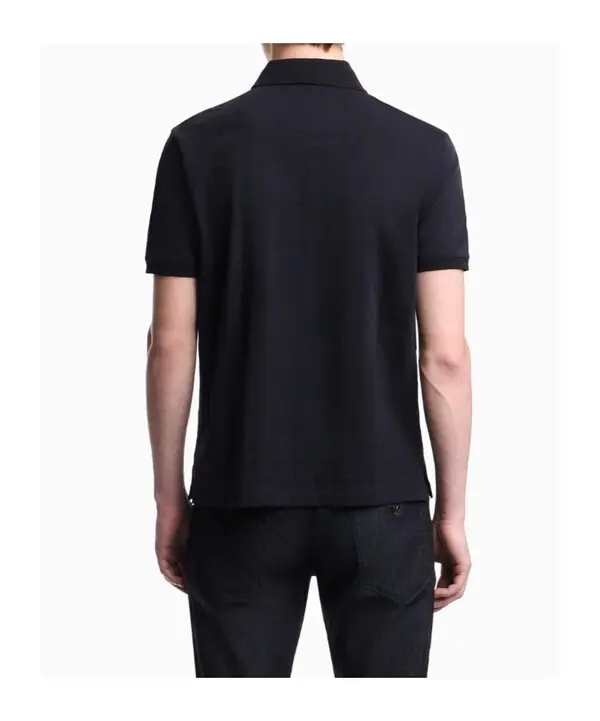 Emporio Armani Monogram Cotton Polo Shirt