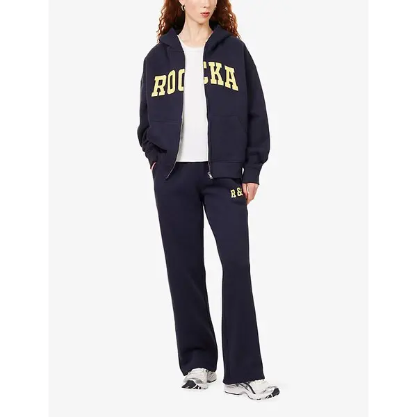 RU & ROCKA Varsity Logo-print Jersey Jogging Bottoms