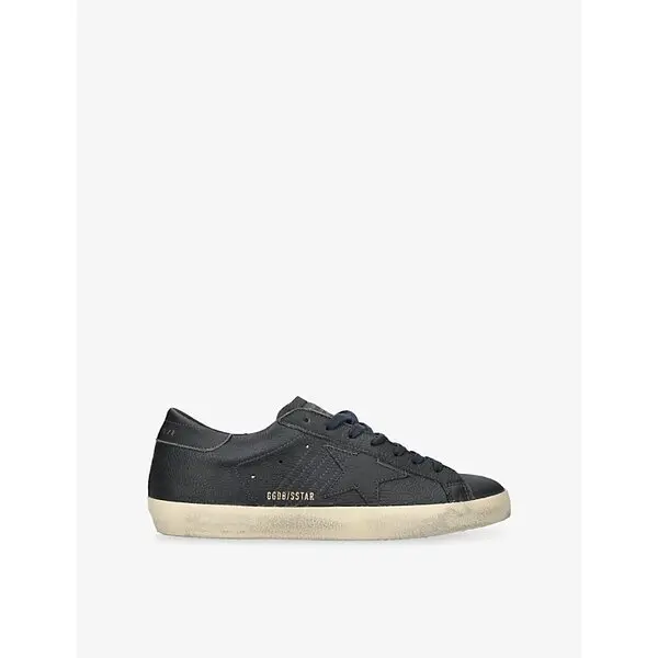 GOLDEN GOOSE Super Star 50501 Leather Trainers - Navy