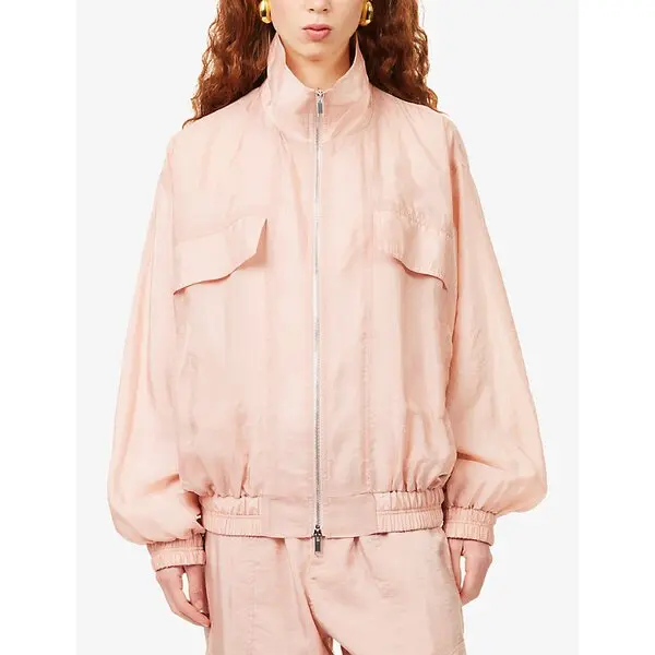 THE FRANKIE SHOP Drea Sheer Bomber Jacket