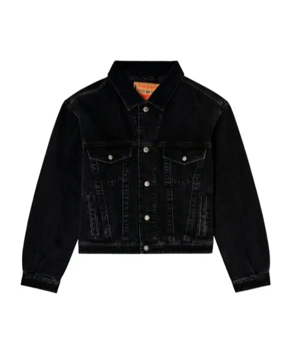 DIESEL® D-ranger-t Corduroy-collar Denim Jacket - Black