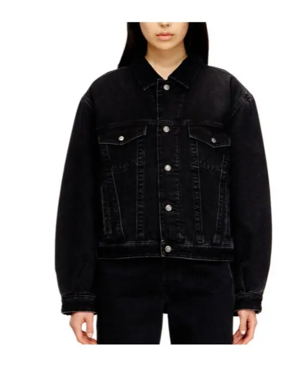DIESEL® D-ranger-t Corduroy Collar Denim Jacket - Black