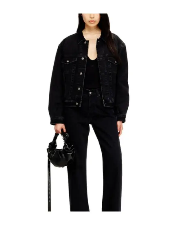 DIESEL® D-ranger-t Corduroy Collar Denim Jacket - Black