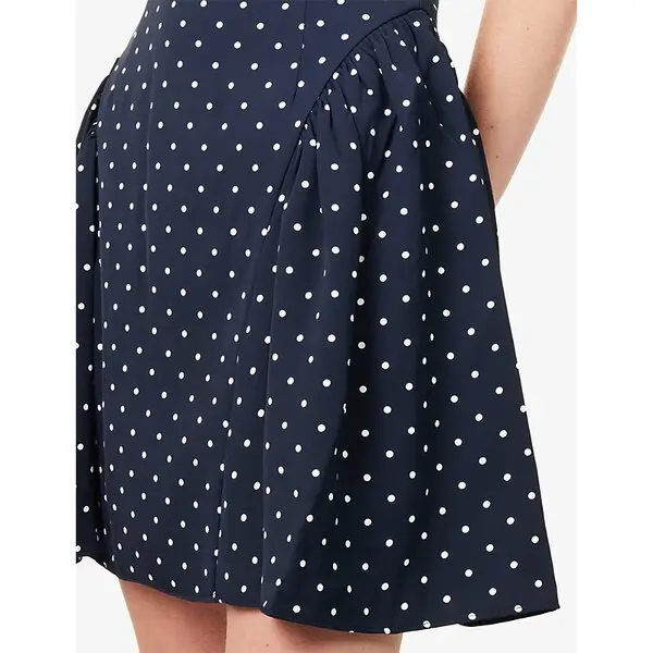 Oddmuse Cap-sleeve Polka-dot Mini Dress