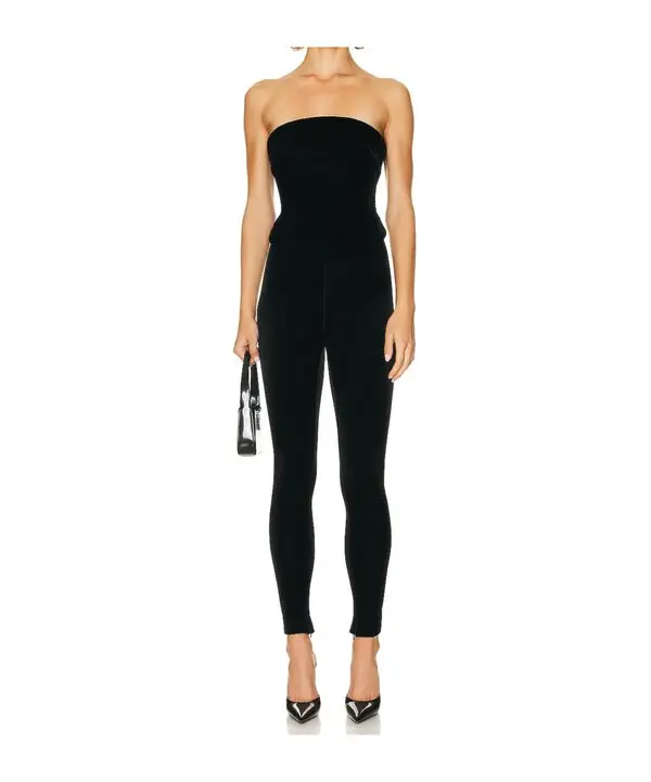 Wardrobe.NYC Stretch Velvet Leggings