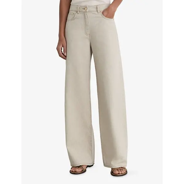 REISS Febe Wide-leg High-rise Jeans
