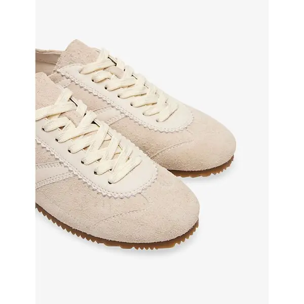 Steve Madden Jaye Suede Trainers - Cream